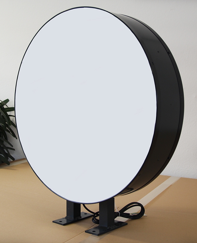 Leuchtkasten Rund mit LED - Tiefe 15 cm - Zweiseitig